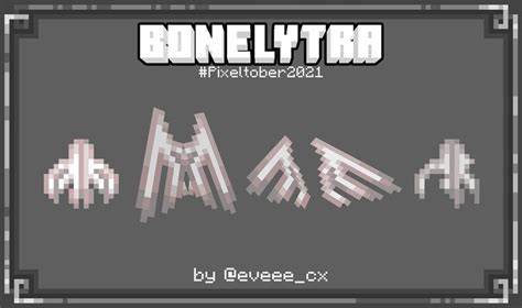 Bonelytra Elytra Out Of Bones JAVA BEDROCK Minecraft Texture Pack