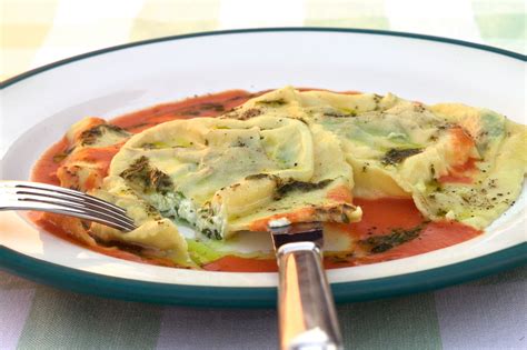 Goat Cheese Ravioli With Tomato Butter And Pesto Recipe Eat Smarter Usa