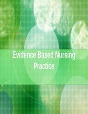 Ebp Powerpoint Ppt Evidence Based Nursing Practice What Is Ebp The