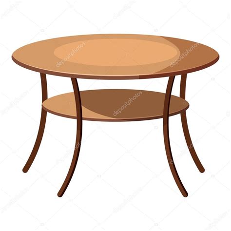 Mesa Dibujos Animados Icono De Mesa Redonda Estilo De Dibujos