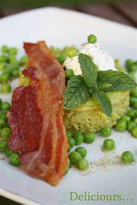 Deliciours Flans De Petits Pois Au Lard Croustillant