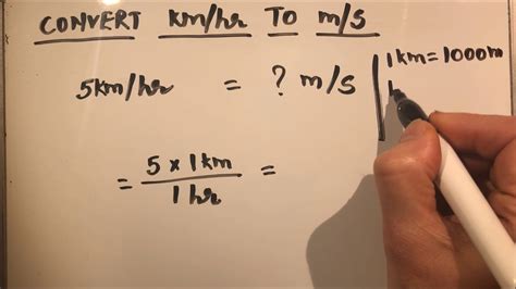 Convert M Sec To Km Hr
