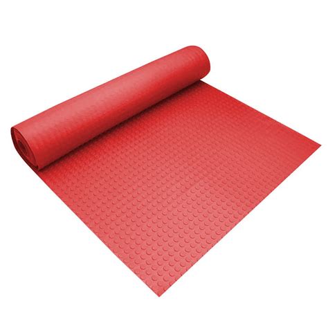 Tapete Piso De Borracha Moeda Anti Derrapante X Cm Vermelho