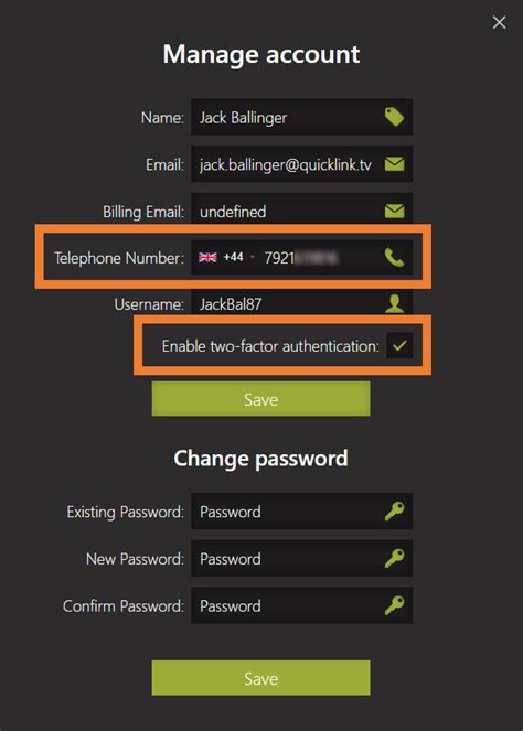 Enabling Two Factor Authentication 2FA Quicklink Knowledge Base