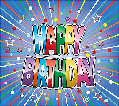 Colorful Happy Birthday Greeting Card Texture Sign Colorful Vector