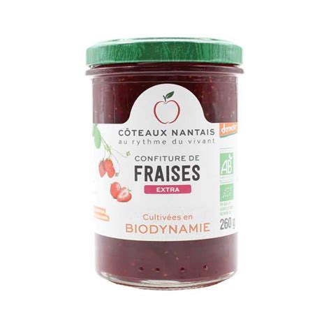Confiture BIO de fraise 260g Côteaux Nantais P tits Poids Carottes
