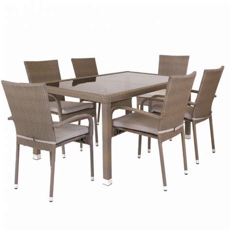 Conjunto De Mesa Y Sillas De Jard N Marlene De Cristal Y Ratt N