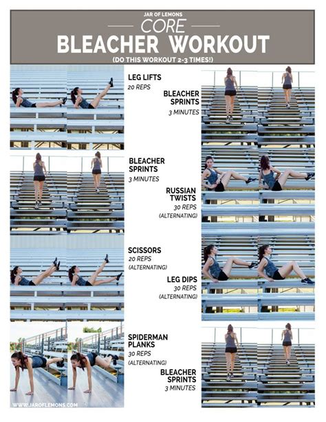 Core Bleacher Workout Jar Of Lemons Bleacher Workout Stairs