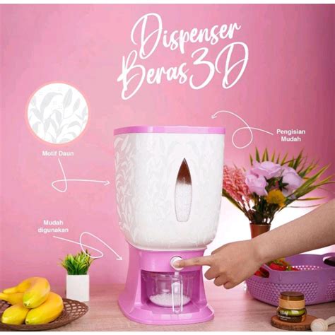 Jual Dispenser Beras New Modern Tempat Wadah Penyimpanan Beras Otomatis