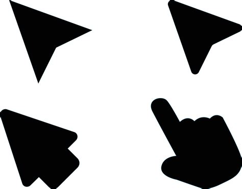 Las Flechas Hacen Clic En El Icono Sobre Fondo Blanco Signo De Cursor