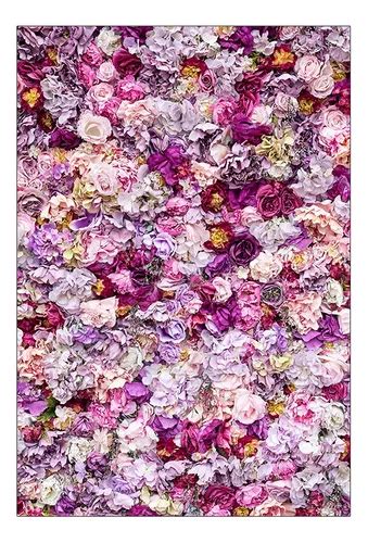 Painel De Festa Vertical X Flores Roxo E Lil S Cor Colorido
