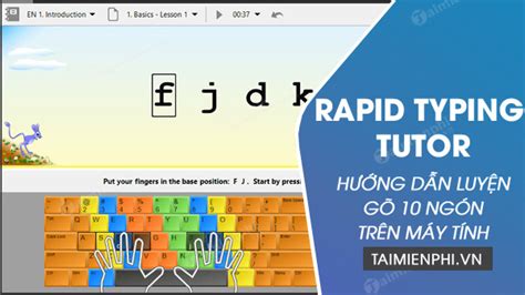 Cách luyện gõ 10 ngón bằng Rapid Typing Tutor trên máy tính