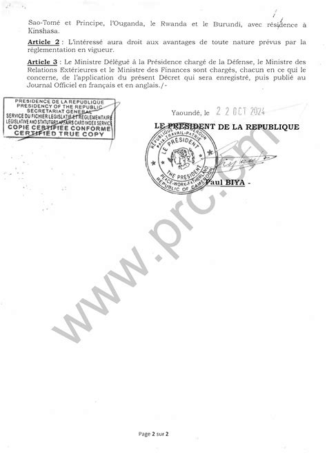 Décret N2024 432 du 22 octobre 2024 portant nomination d un