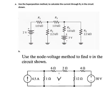 Solved A Use The Superposition Method To Calculate The Current