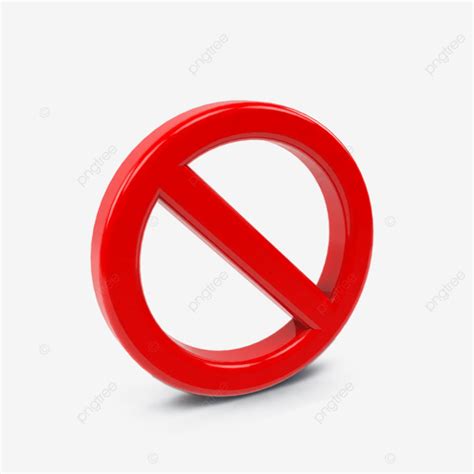 Sinal Proibido 3d Ou Vermelho Proibido Sem Aviso De ícone PNG Nenhum