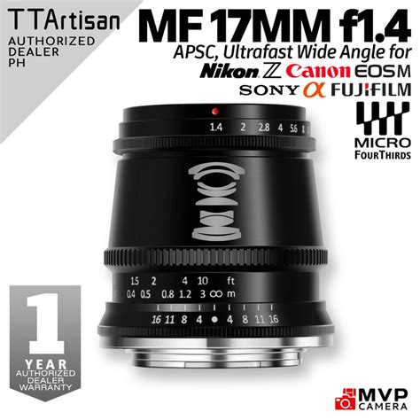 OFFICIAL PH TTARTISAN 17mm F1 4 APSC Manual Focus Wide Portrait Lens