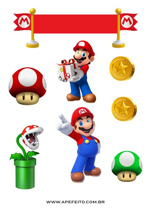 Topo De Bolo Super Mario Para Imprimir