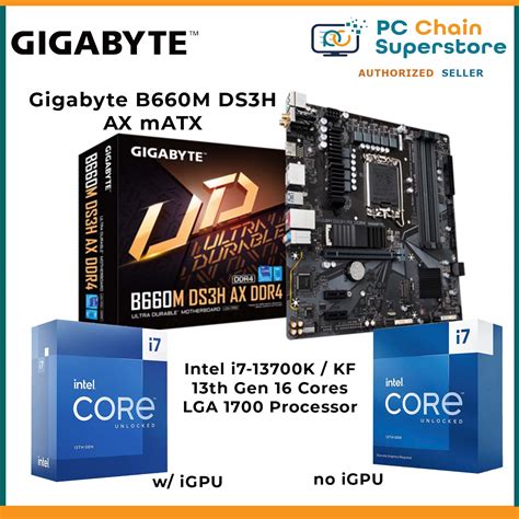 Bundle Intel I7 13700K I7 13700KF 13th Gen 16 Cores 5 4Ghz LGA1700