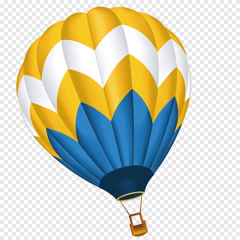 Yellow White And Blue Hot Air Balloon Illustration Hot Air Balloon