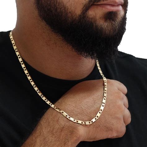Corrente Ouro K Masculina Piastrine Mm Cm Diamantada Site
