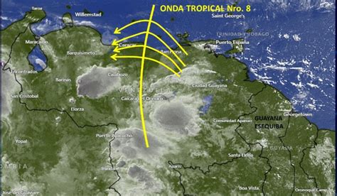 Zonas de Venezuela continuarán con lluvias por paso de onda tropical 8