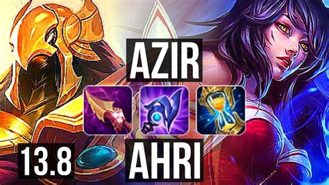 Azir Vs Ahri Mid Quadra Solo Kills Legendary