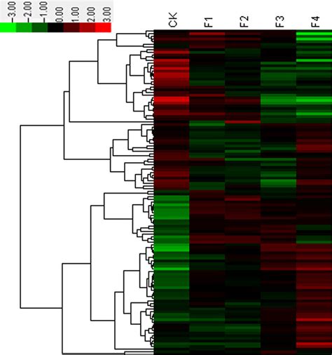 hierarchical cluster analysis of deg gene expression based on log ratio download scientific
