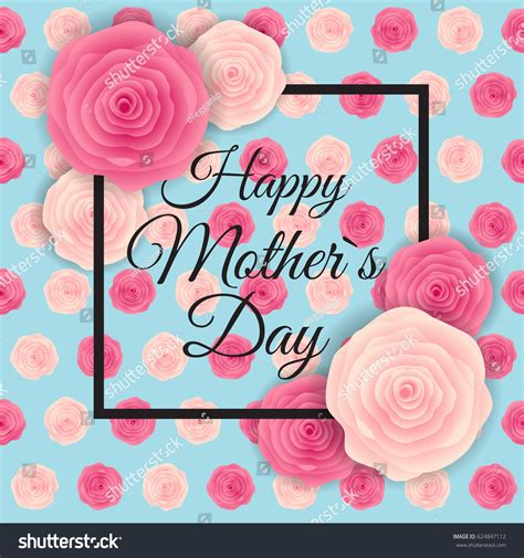 Happy Mothers Day Cute Background Flowers Stock Vector Royalty Free 624847112 Shutterstock