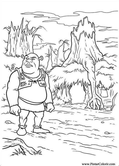 Desenhos Para Pintar E Colorir Shrek Para Sempre Imprimir Desenho 047