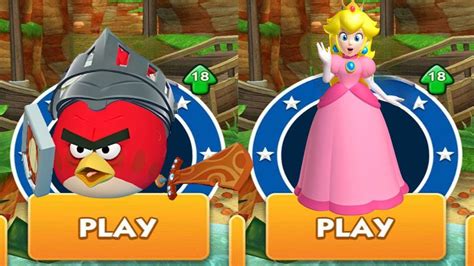 Red From Angry Birds Vs Princess Peach Subway Surfers All Stars Vs All