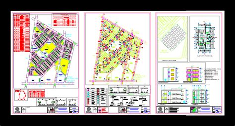 Fraccionamiento Lotificacion Multifamiliar En DWG Librería CAD