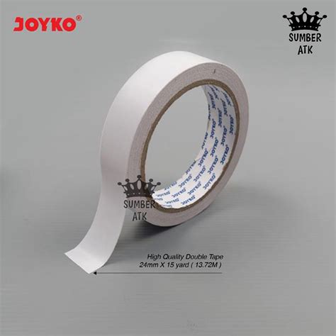 Jual Double Sided Tape Perekat 2 Sisi Joyko 24 Mm X 15 Yard Shopee
