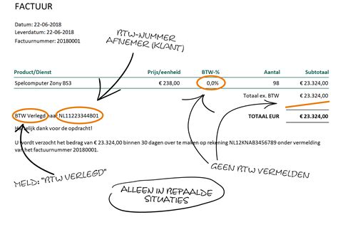 Voorbeeld Factuur Btw Verlegd Snoei Net