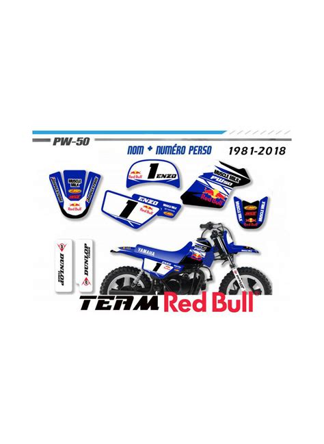 Kit déco Yamaha 50 PW 50PW decografix TEAM decografix piwi peewee xride