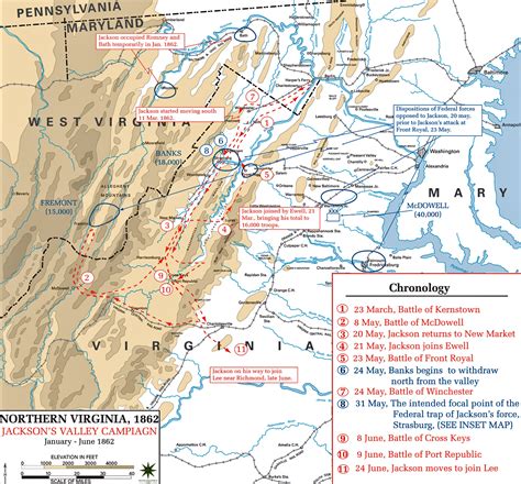 Civil War Battle Locations Map