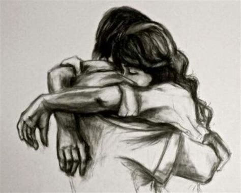 Romantic Couple Hugging Drawings And Sketches Buzz Couple