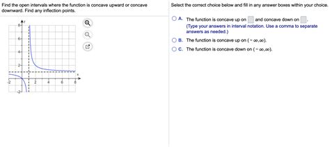 solved find the open intervals where the function is concave