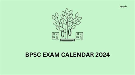 BPSC EXAM CALENDAR 2024 P Y Q P