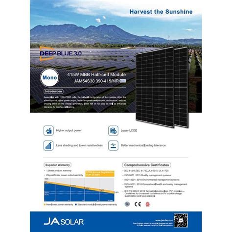 Photovoltaik Modul Ja Solar Jam S Mr Watt Black Frame