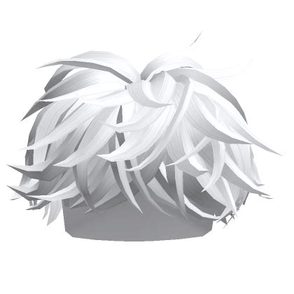 White Fluffy Middle Swept Hair Roblox