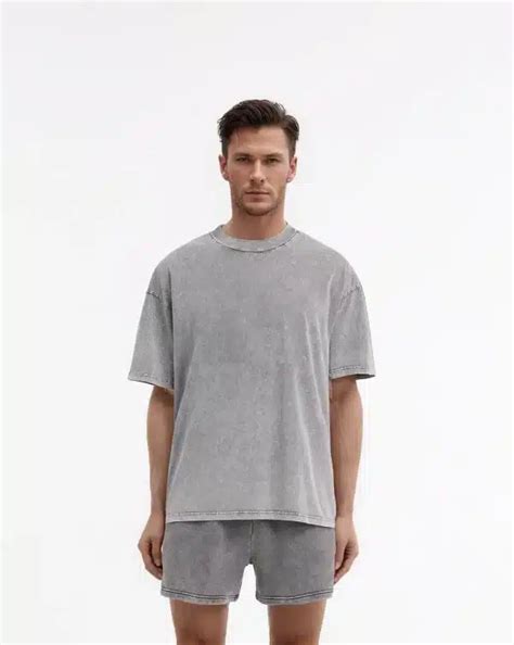 T Shirt Extreme Acid Wash Luxury Blanks No MOQ Wholesale