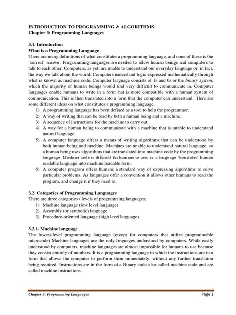 chapter 3 computer programming languages pdf computer programming programming