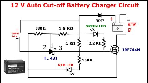 Automatic Battery Charger Circuit Diagram