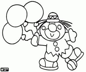 Arriba Images Dibujos Para Colorear De Payasos Con Globos Viaterra Mx