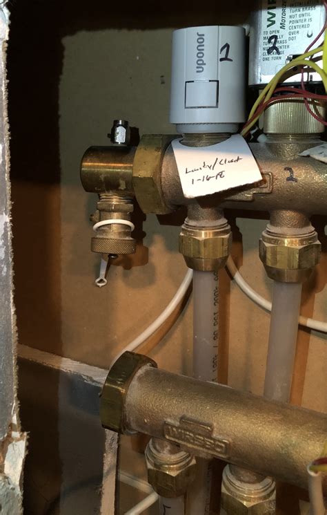 Wirsbo Manifold Gasket Replacement Air Purge Heating Help The Wall