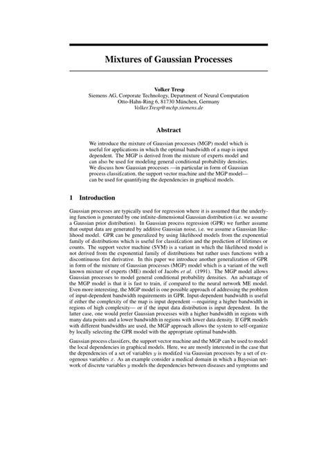 pdf mixtures of gaussian processes