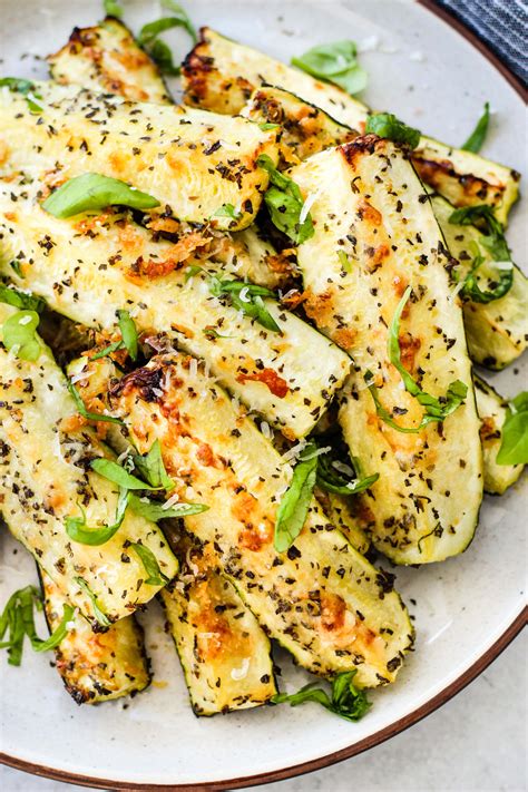 Easy Roasted Zucchini With Parmesan And Basil Walder Wellness Dietitian
