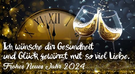Glückwunschkarte Gesundheit und Glück mit viel Liebe Frohes neues Jahr