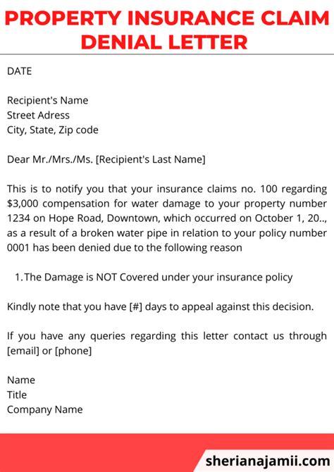 Insurance Claim Denial Letter 2024 Guide Free Samples Sheria Na Jamii