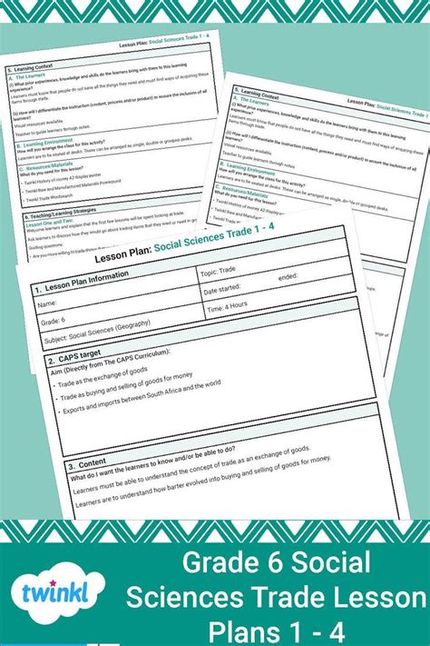 Grade Social Sciences Trade Lesson Plans How To Plan Social